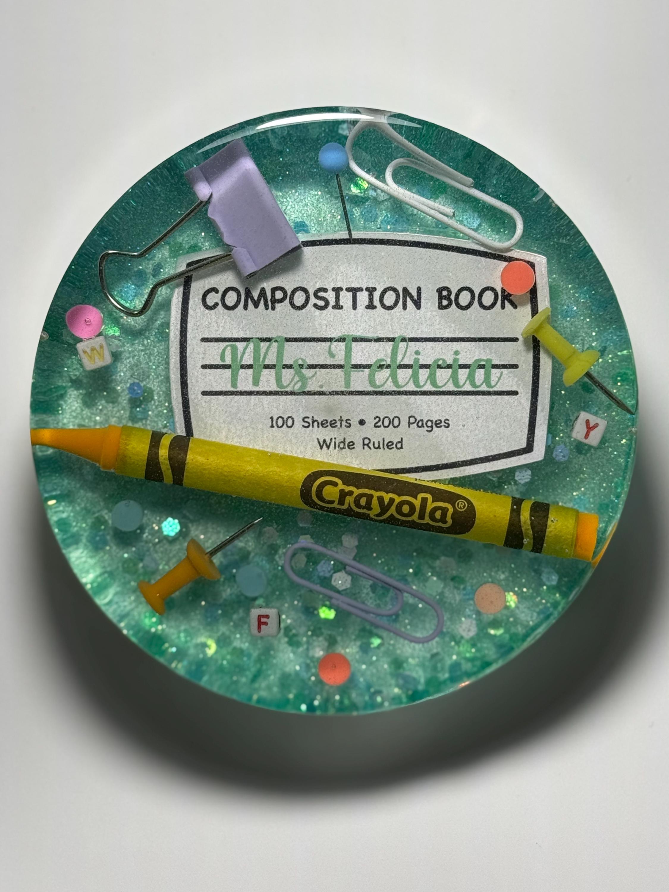 Resin Paperweight for Teachers. End of the Year/ Teacher Appreciation ...