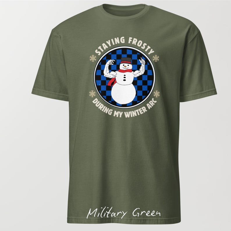 Snowman Winter Arc Fitness Shirt, Funny Christmas Frosty Lifting Tee ...