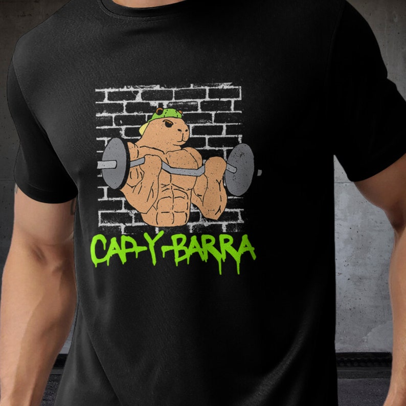 Swole Capybara Shirt, Gym Shirt Funny, Bodybuilding Shirt, Gym Bro ...