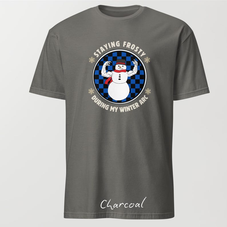 Snowman Winter Arc Fitness Shirt, Funny Christmas Frosty Lifting Tee ...