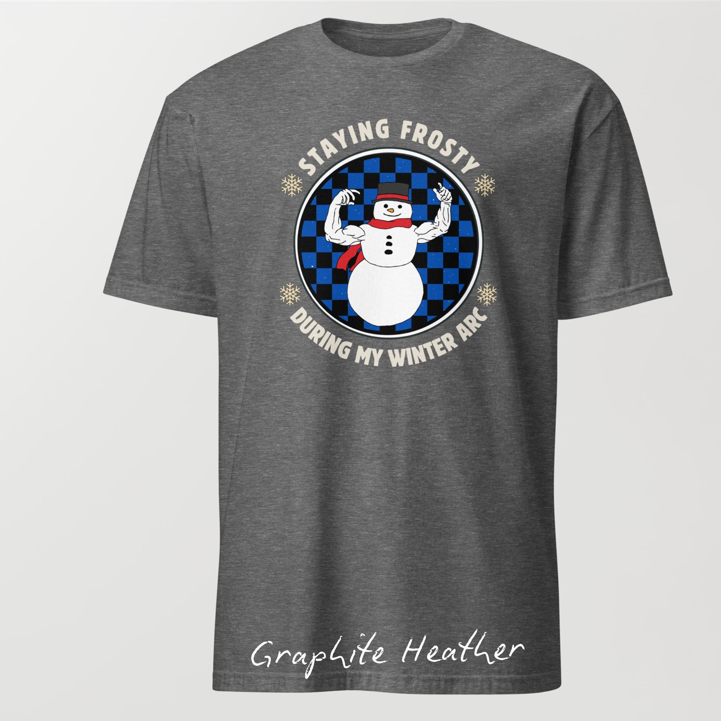 Snowman Winter Arc Fitness Shirt, Funny Christmas Frosty Lifting Tee ...