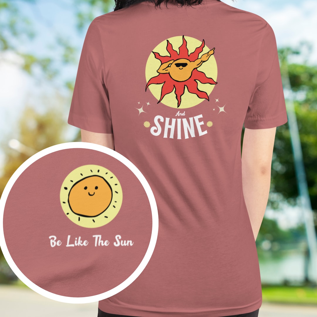 Cute Positivity Sunshine Shirt, Funny Muscular Sun Graphic Tee ...