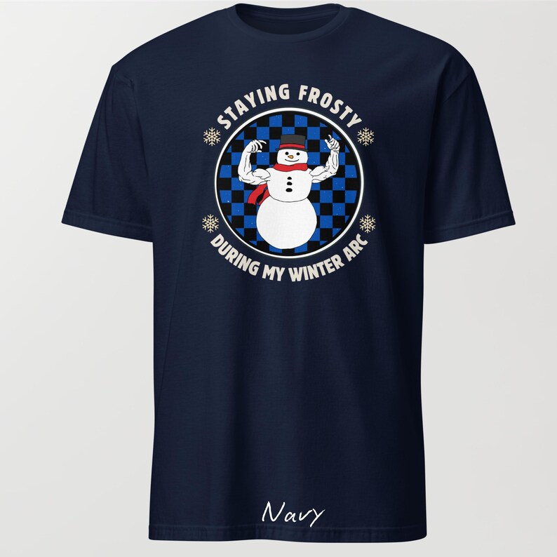 Snowman Winter Arc Fitness Shirt, Funny Christmas Frosty Lifting Tee ...