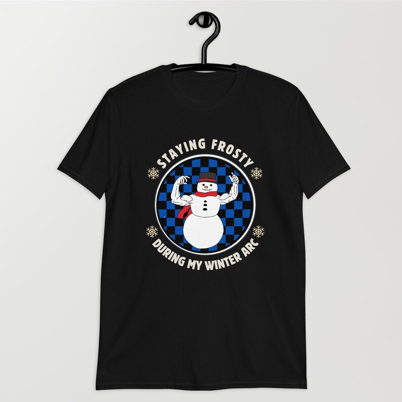 Snowman Winter Arc Fitness Shirt, Funny Christmas Frosty Lifting Tee ...
