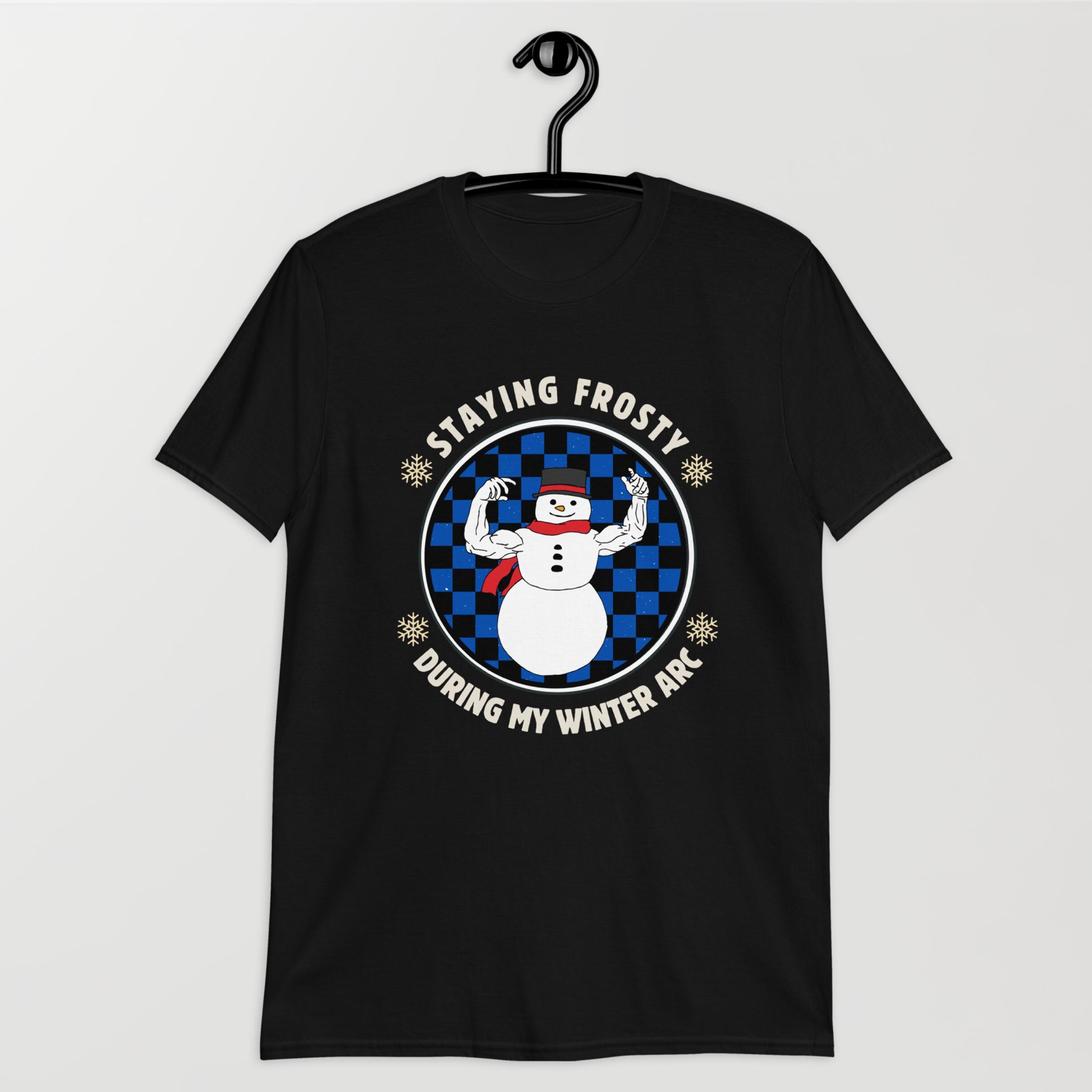 Snowman Winter Arc Fitness Shirt, Funny Christmas Frosty Lifting Tee ...