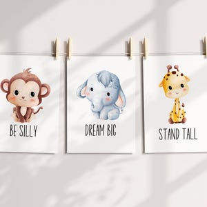 Animal Positive Affirmations Print Set | Gender Neutral Wall Art | Kids ...