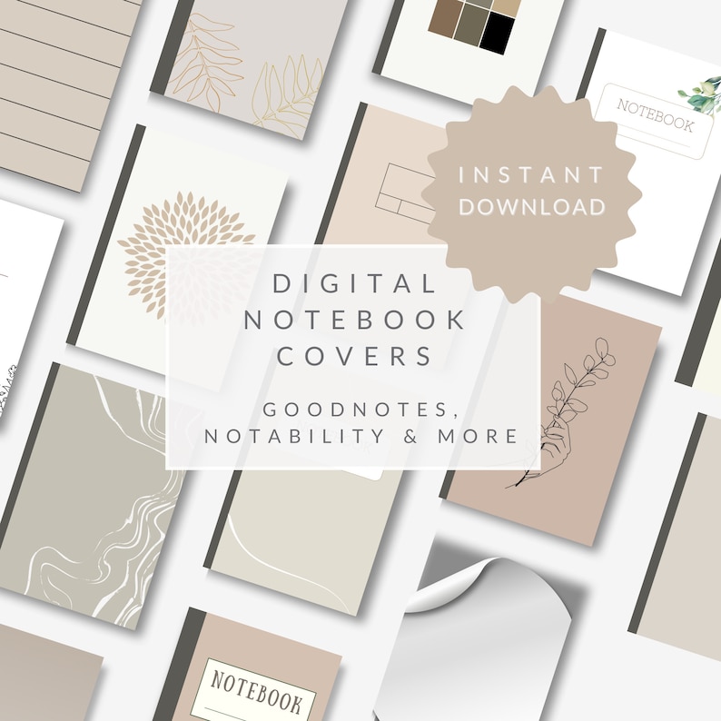250+ Simple & Chic Digital Goodnotes Covers, Digital Notebook Cover ...