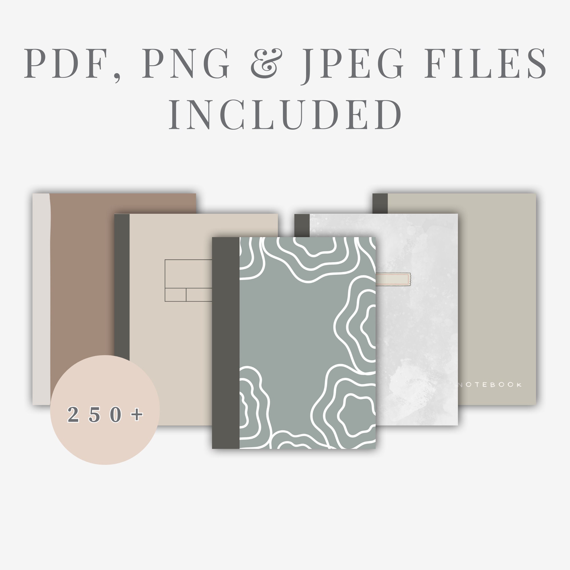 250+ Simple & Chic Digital Goodnotes Covers, Digital Notebook Cover ...