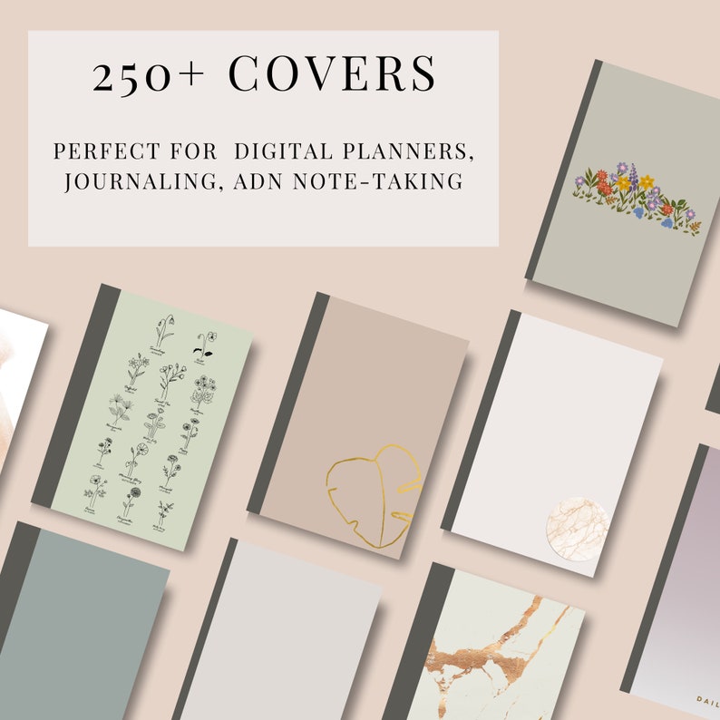 250+ Simple & Chic Digital Goodnotes Covers, Digital Notebook Cover ...
