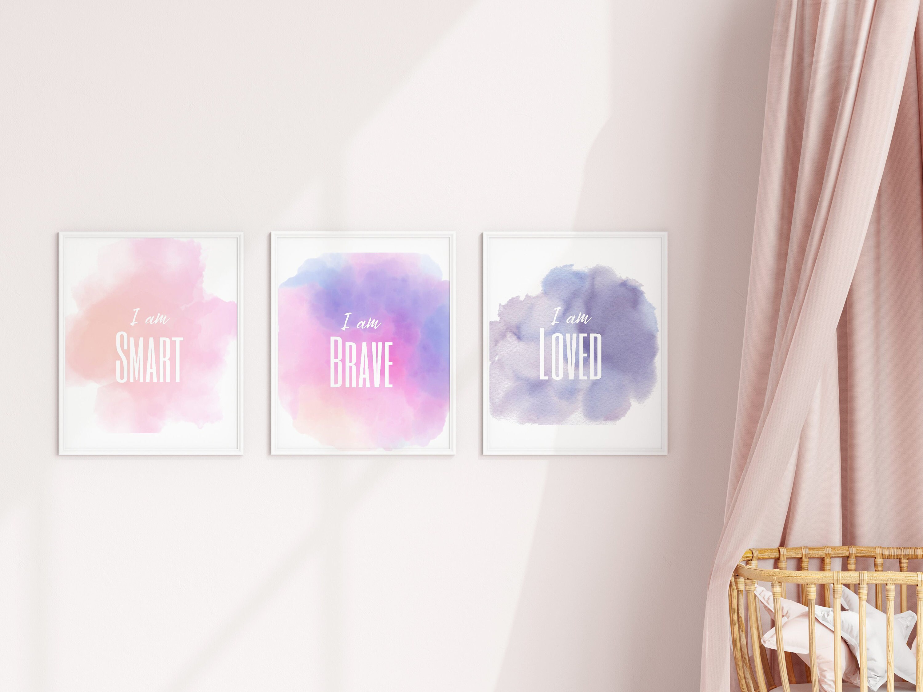 Print Set of Positive Affirmations Color Splash, Gender Neutral ...