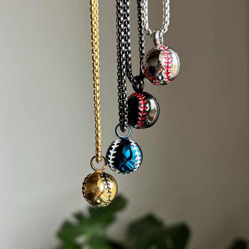 Baseball Necklace - Etsy
