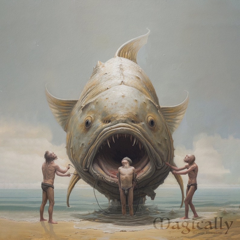 The Fish Executioner Digital Download Surrealist Art Print - Etsy