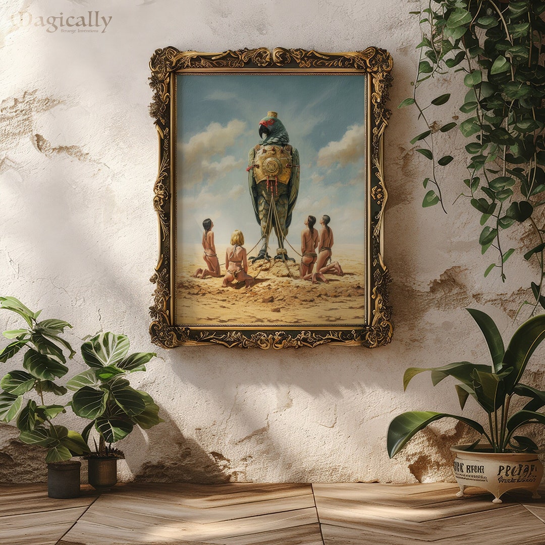 The Parrot God Digital Download Surrealist Art Print - Etsy