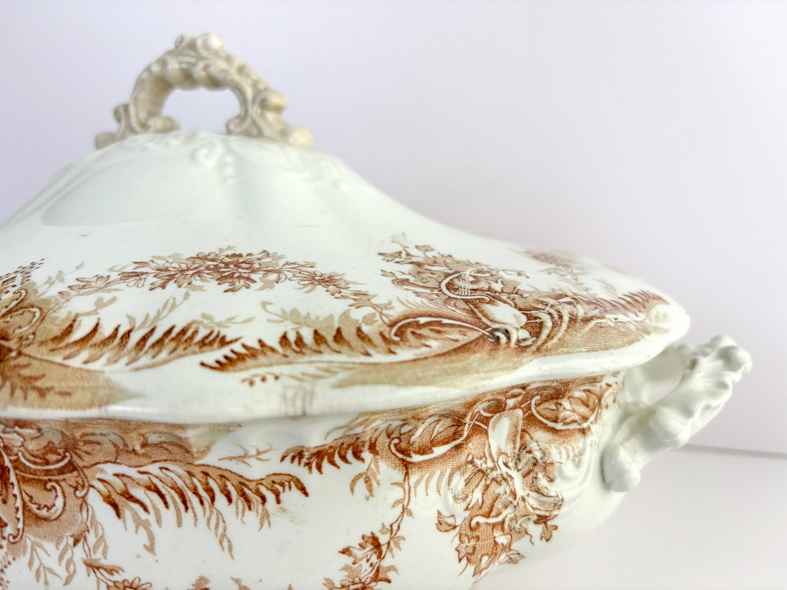 Antique Porcelain Transferware Vegetable Dish, Pitcairns Ltd. English ...