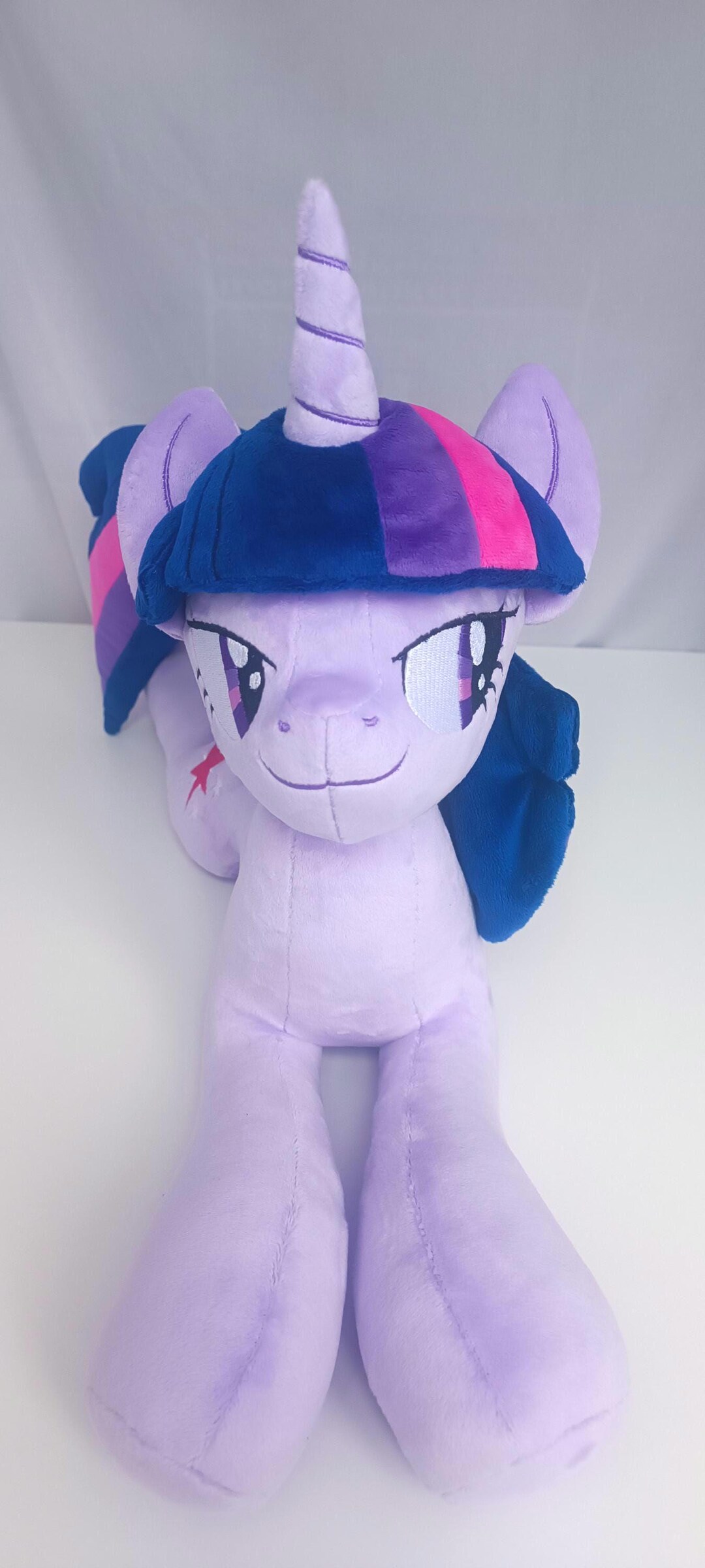 Twilight Sparkle Alicorn Plush Toy, Handmade Purple Unicorn Pony, Soft ...