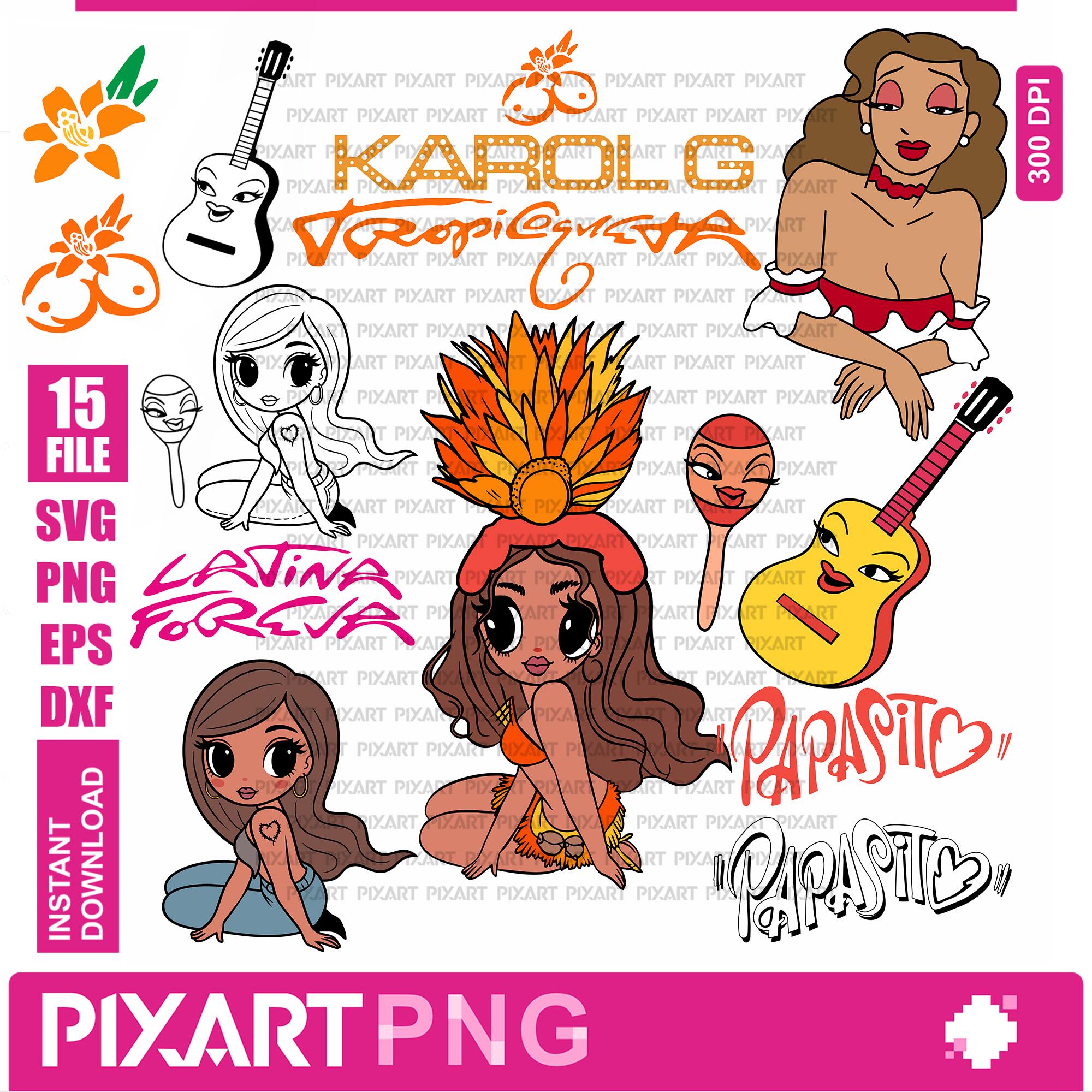 Karol G Tropicoqueta SVG PNG: Cricut Clipart, Tumbler Wrap (digital ...