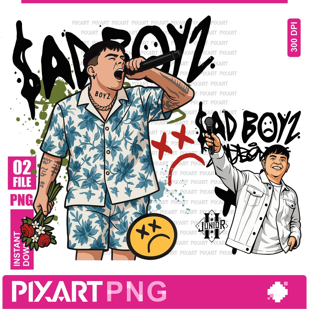 Sad Boyz PNG Junior H Corridos Tumbados Design Mente Positiva ...