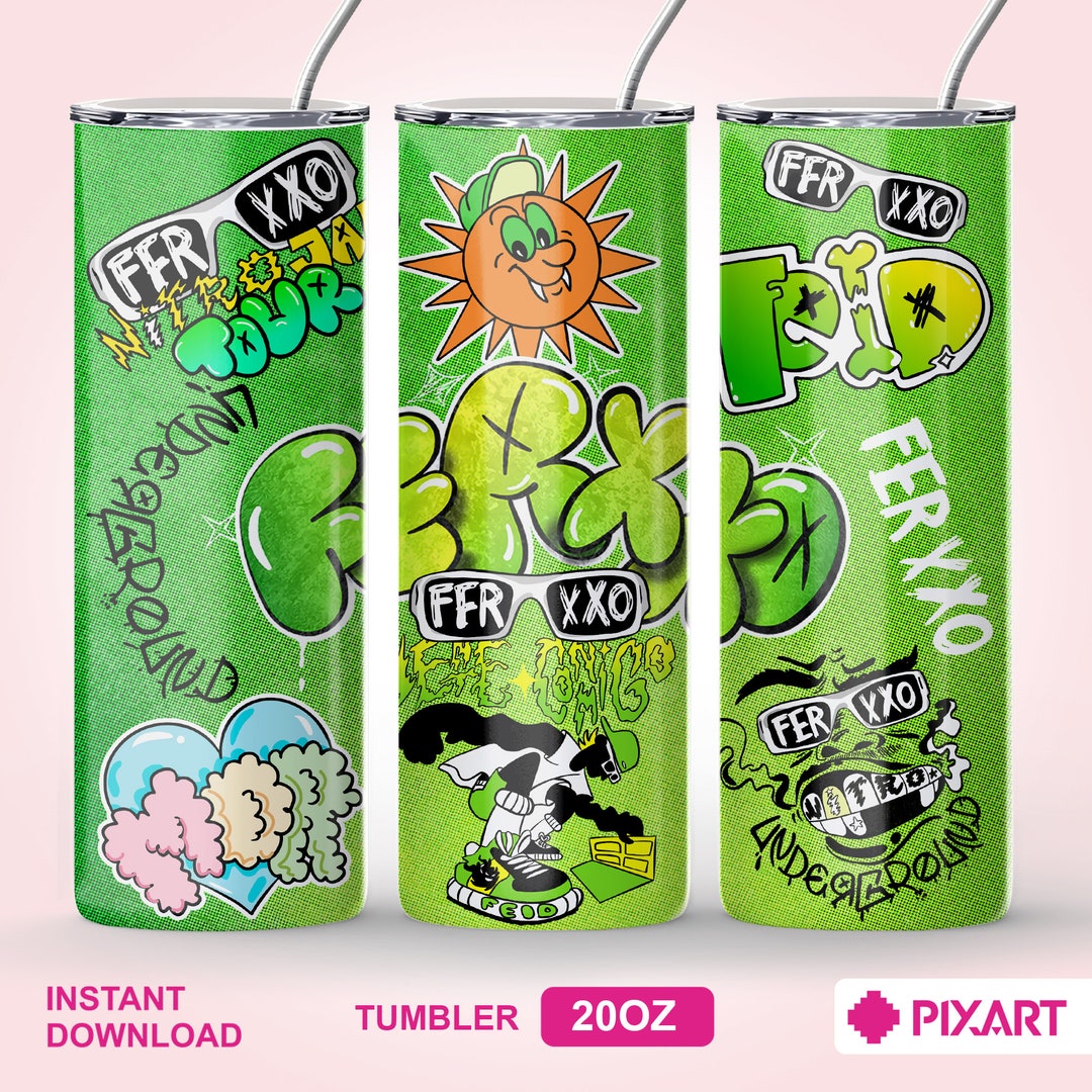 Karol G and Feid Inspired Ferxxo Tumbler G 20 Oz Tumbler Design Clipart ...