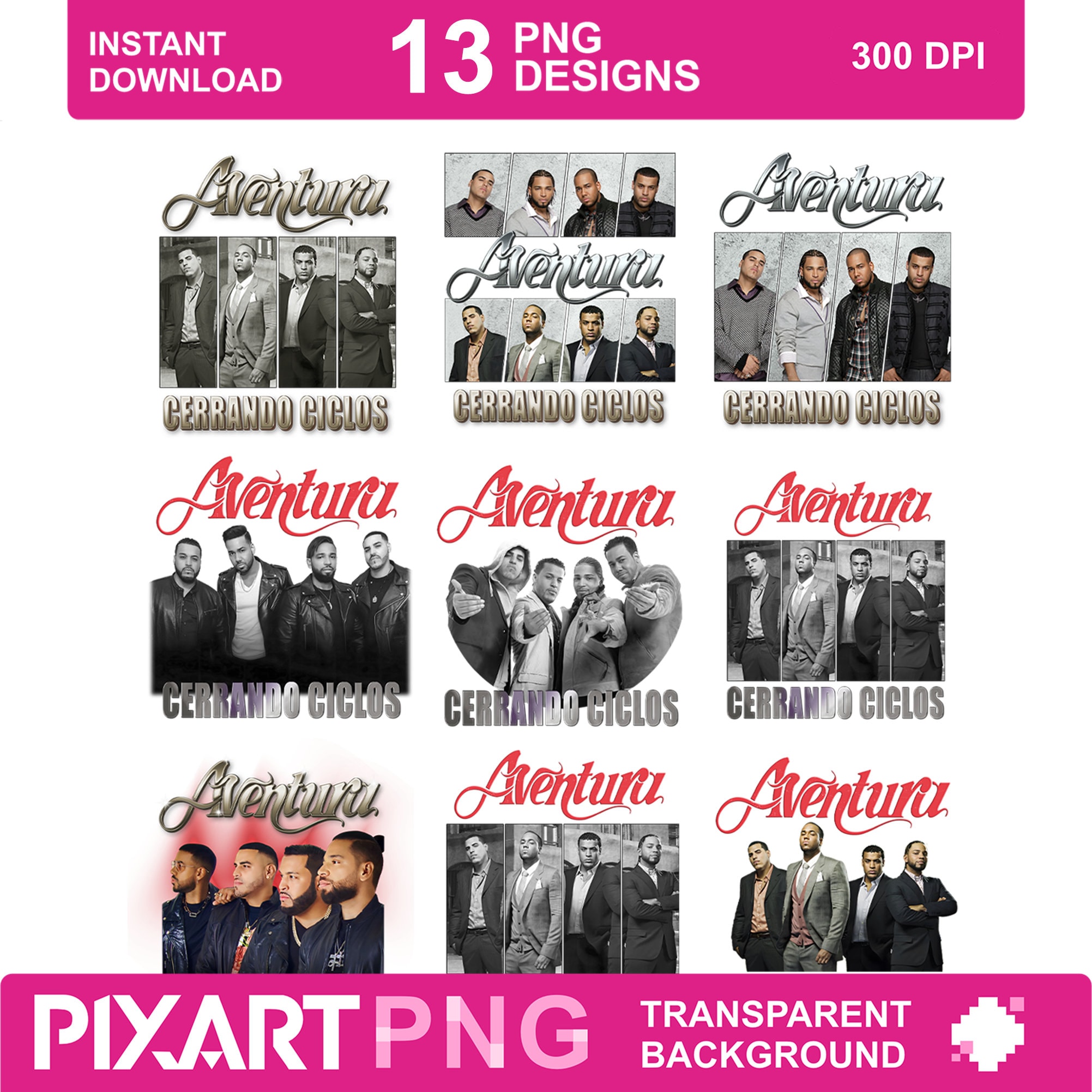 Aventura Last Tour 2024 Png Sublimation Design PNG, Cerrando Ciclos ...
