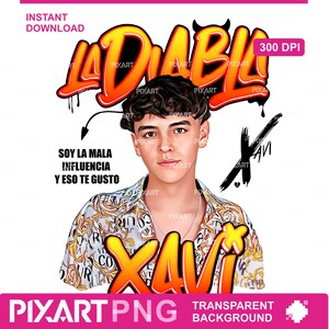La Diabla and Xavi Valentine's Sublimation PNG, High-quality Print PNG ...