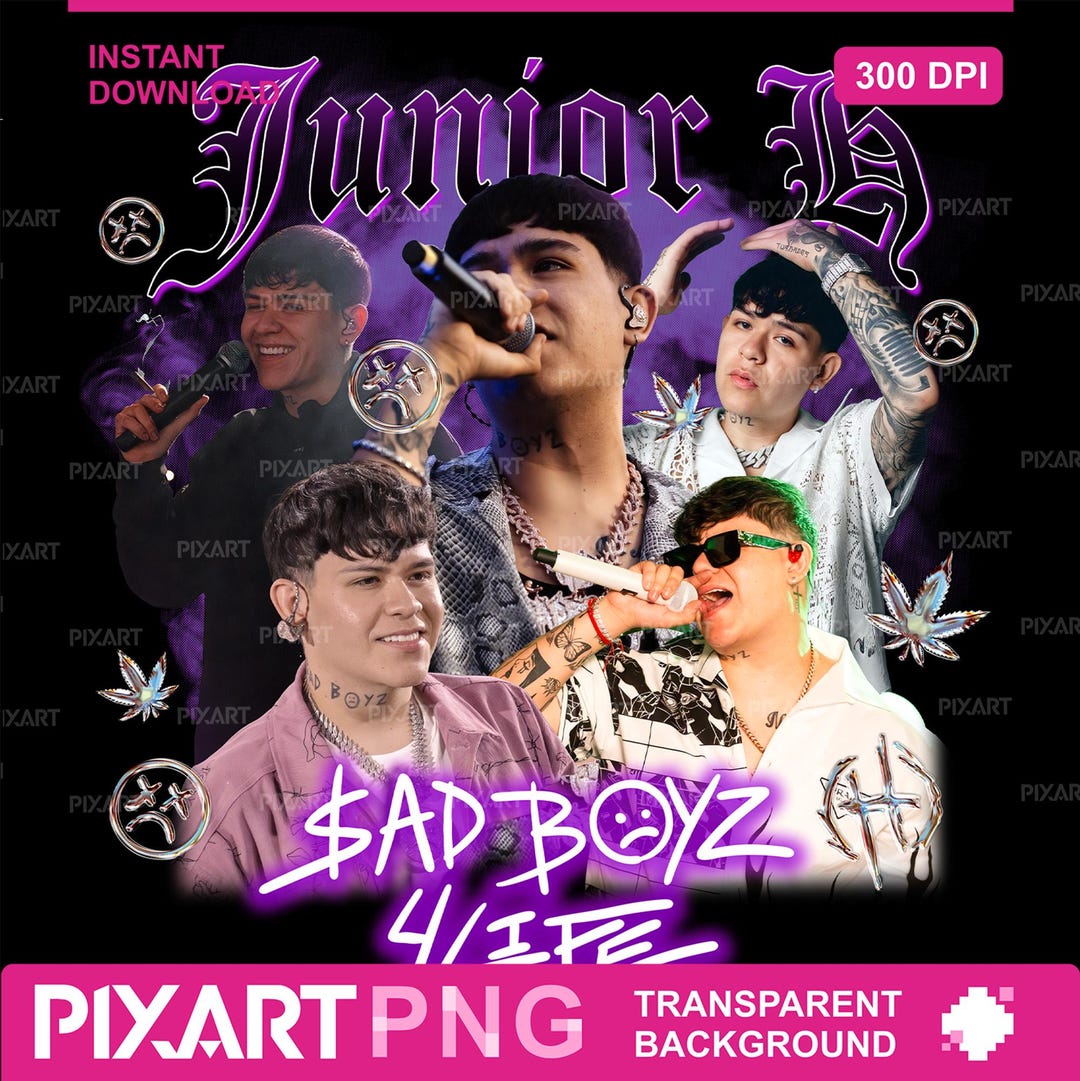 Junior H PNG y Sad Boyz 4 Life PNG File, Mochila Junior H Descarga ...