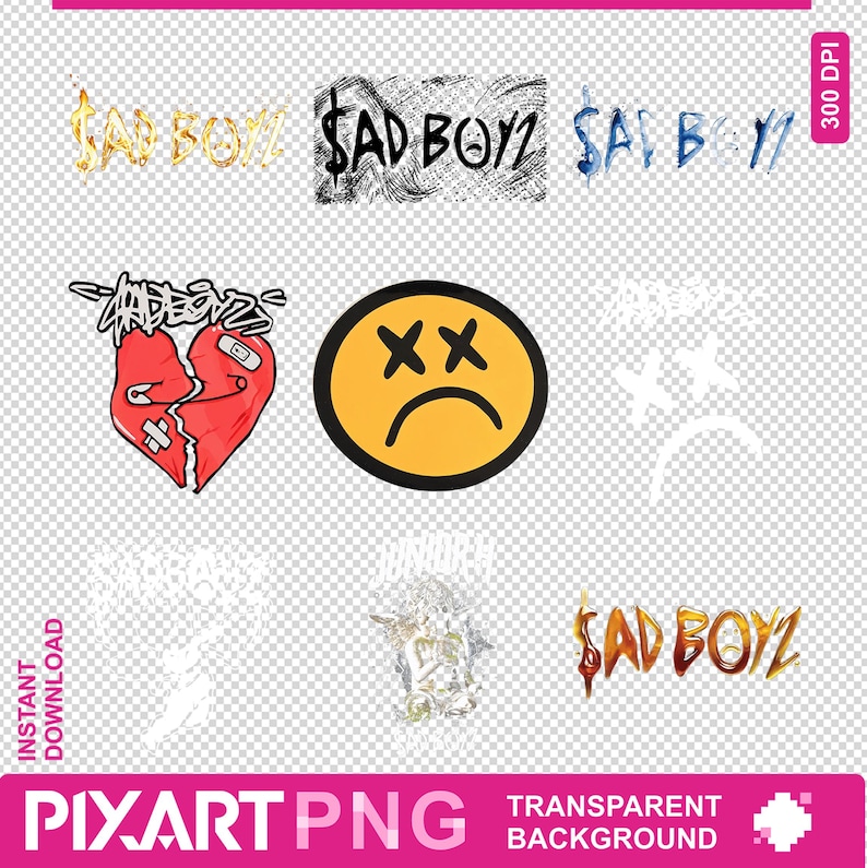 Sad Boyz Junior H PNG Bundle: Cricut & Sublimation Designs (digital ...