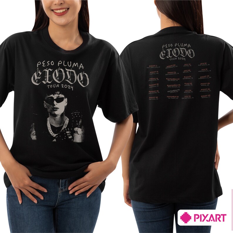 Peso Pluma Exodo Tour 2024 Shirt PNG, Peso Pluma 2024 Concert Fan Png ...