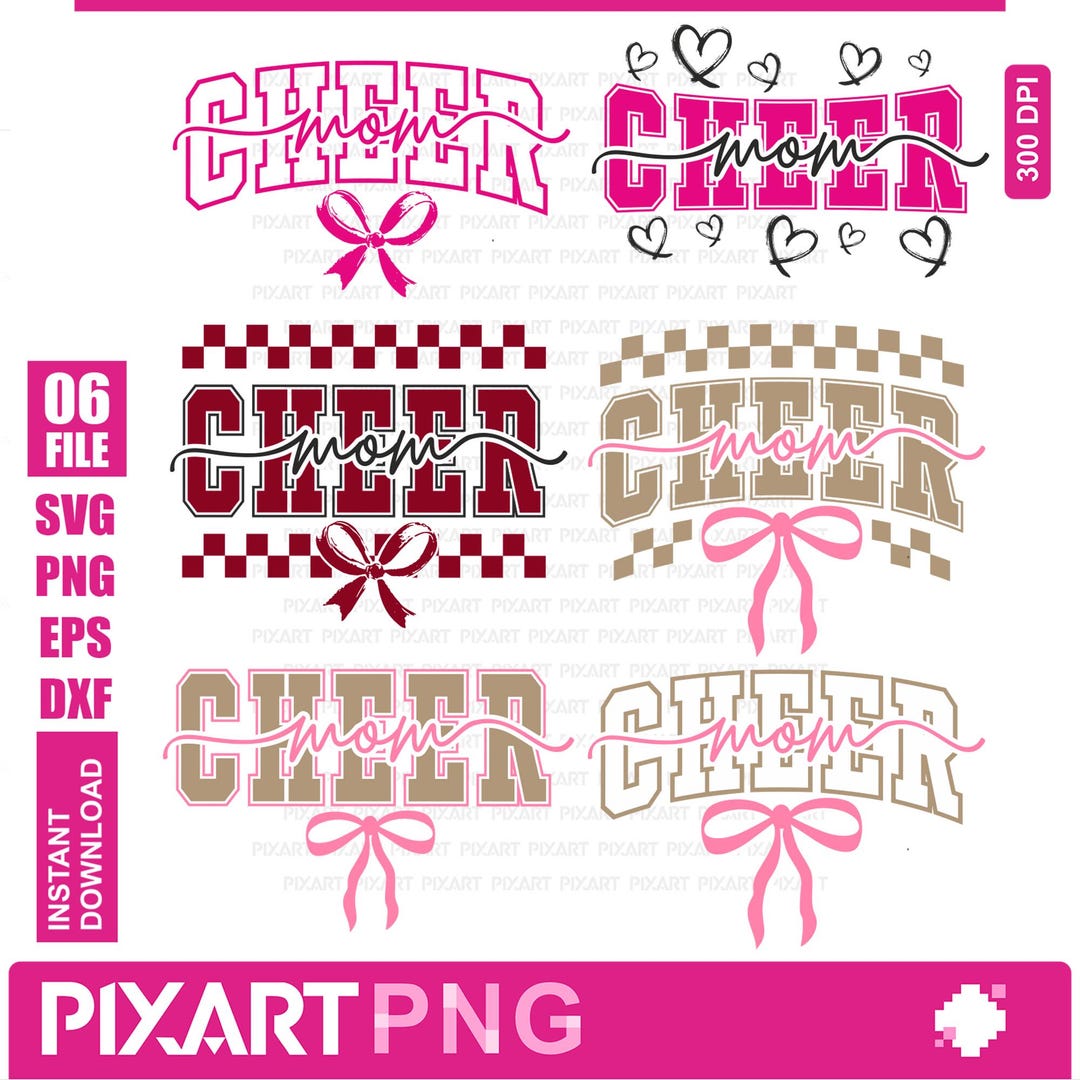 Buy Retro Cheer SVG and PNG Shirt PNG Files, Cheer Mama Coquette Bow ...