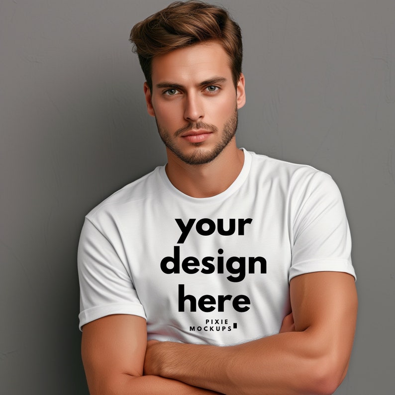 White Gildan Mockup, White T-shirt Mockup, Gildan 5000 Mockup, Easy-to ...
