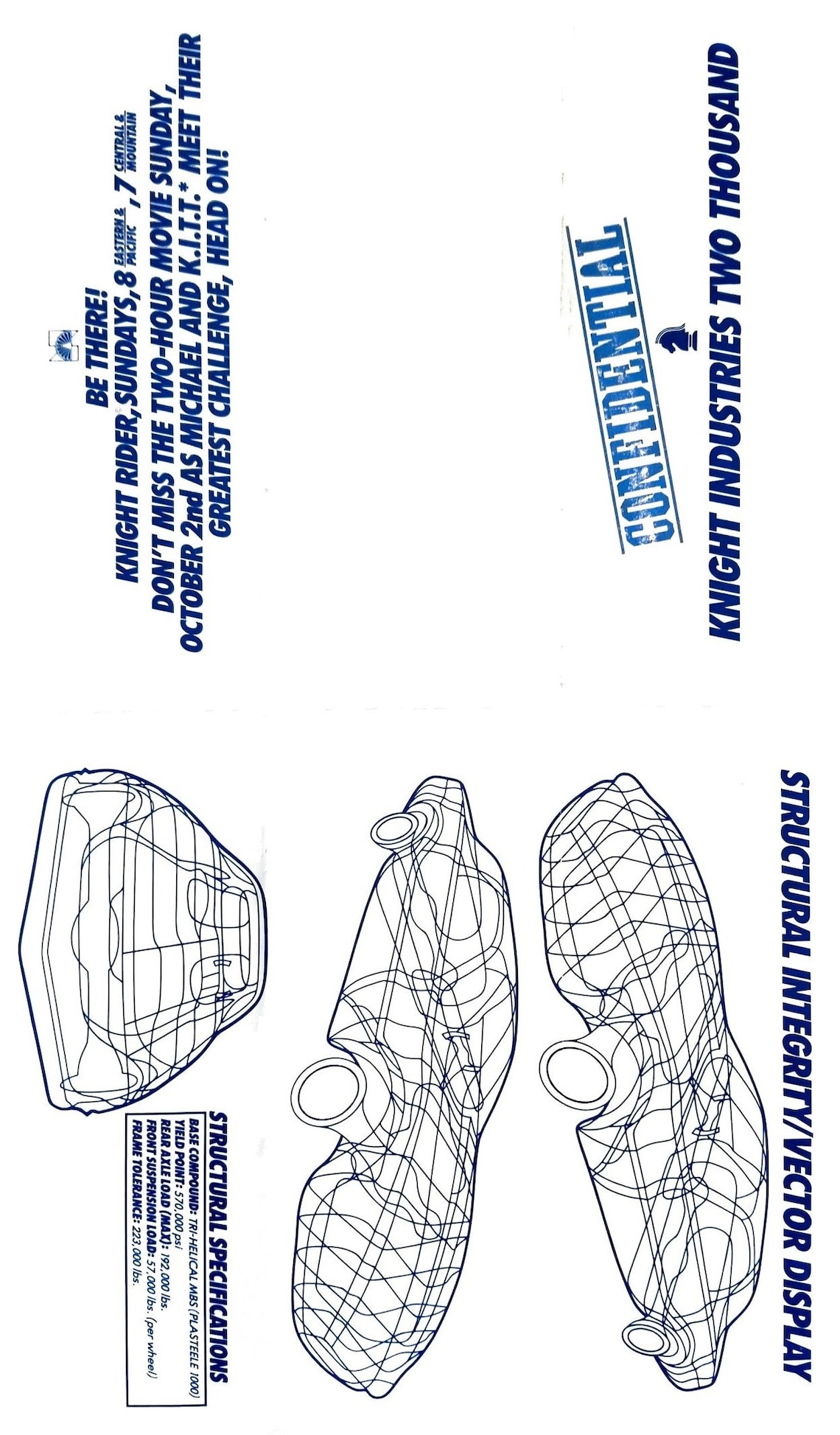 Knight Rider K.I.T.T. Kit Official Blueprint From NBC - Etsy