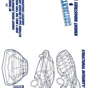 Knight Rider K.I.T.T. Kit Official Blueprint From NBC - Etsy