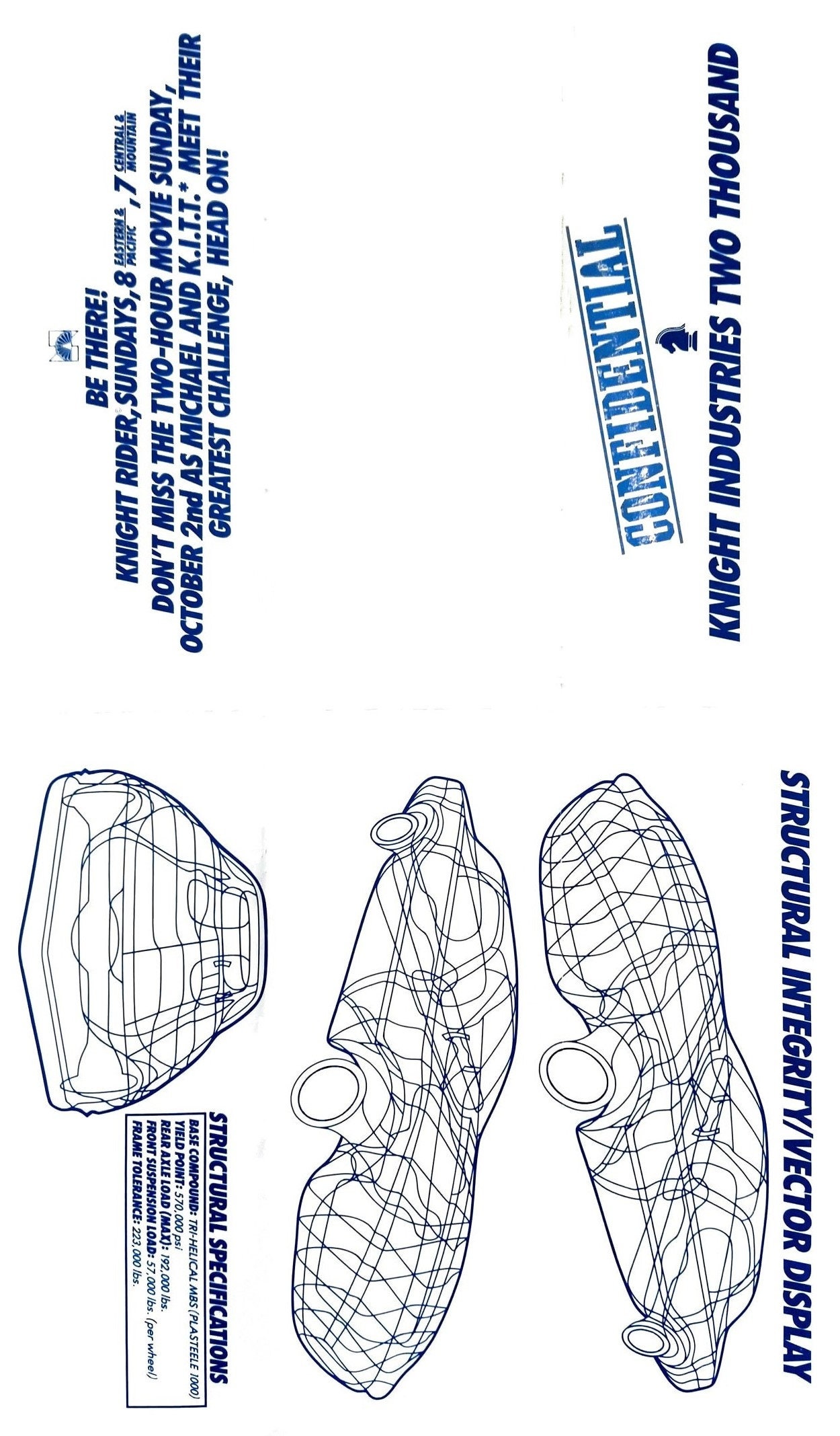 Knight Rider K.I.T.T. Kit Official Blueprint From NBC - Etsy