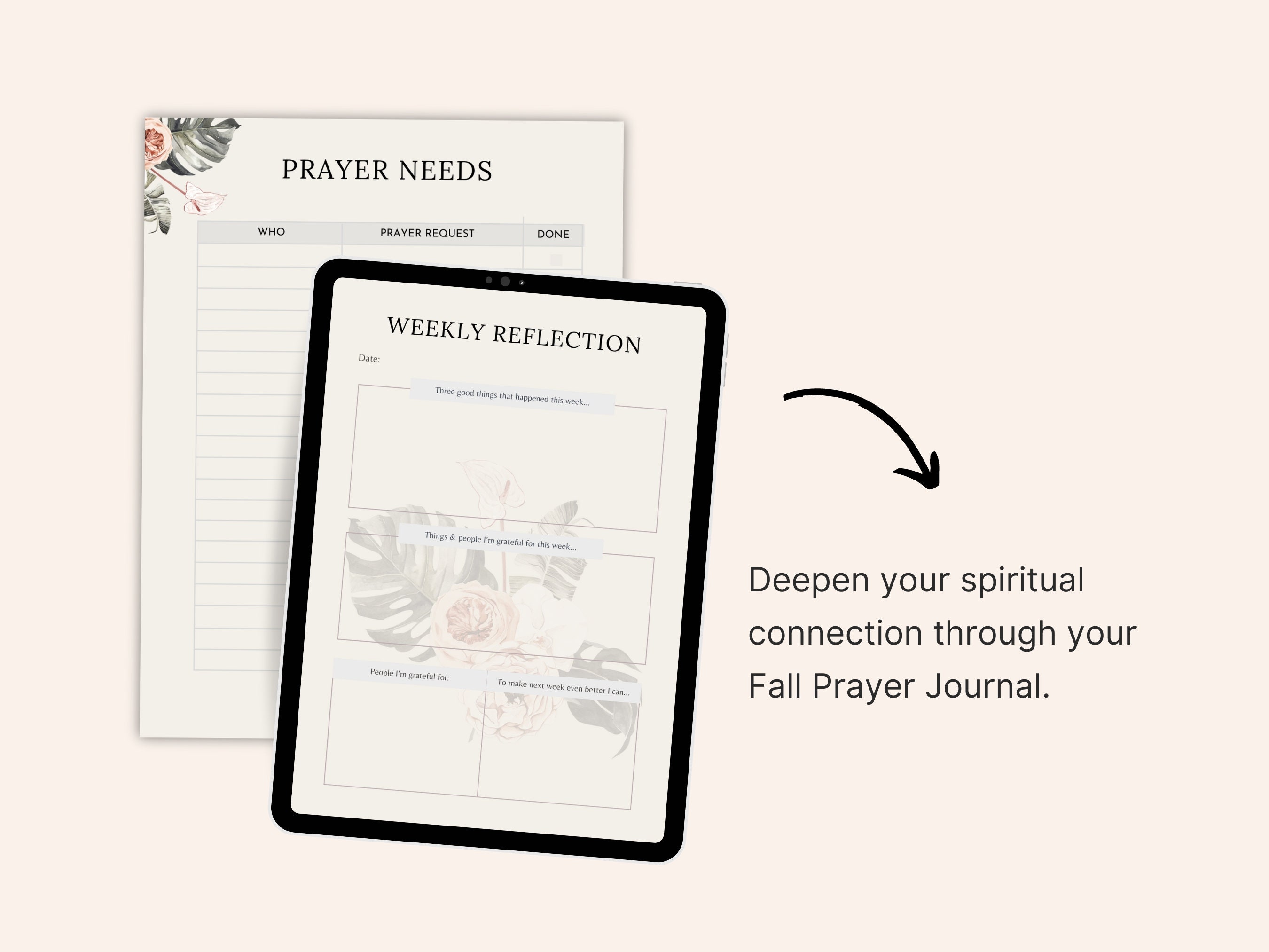 Fall Prayer Journal Digital Printable Planner Template Guide for ...