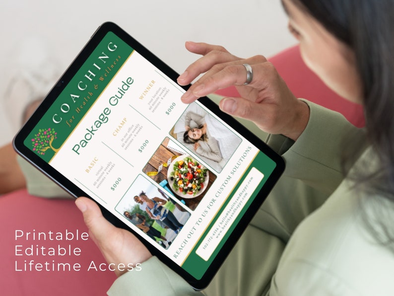 Luxury Luxe Coaching Service Fees Guide Digital Elegant Editable Canva ...