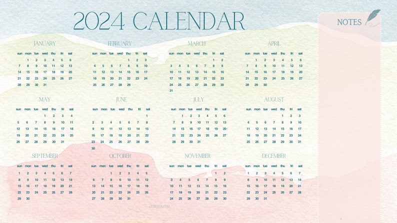 2024 Seasonal Desktop Calendar Wallpaper Spring, Summer, Fall and ...