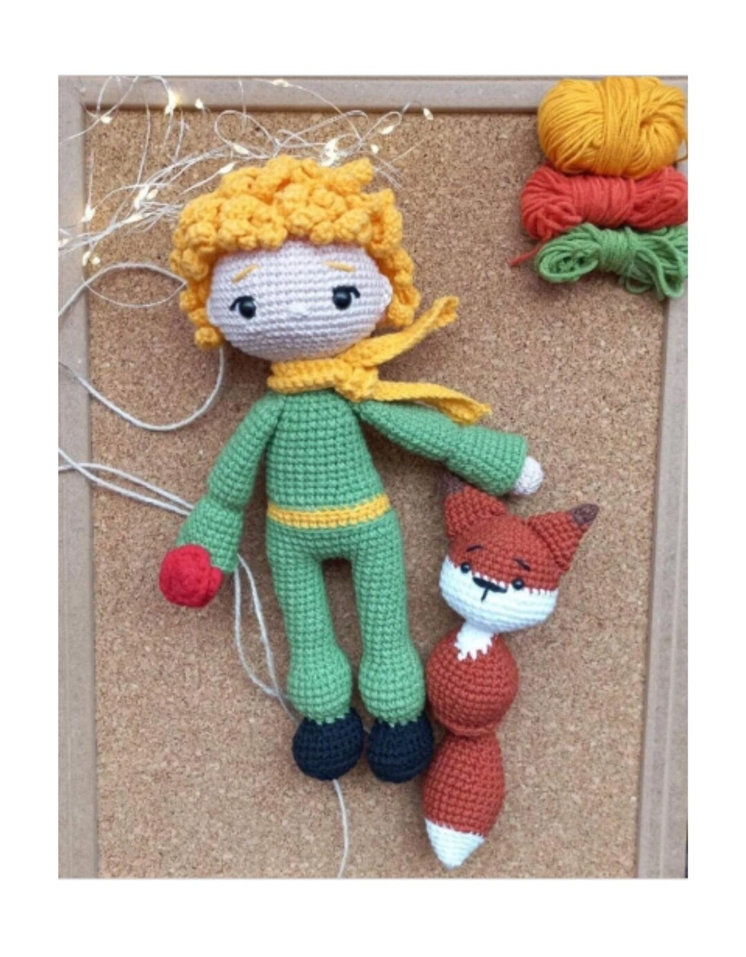Little Prince Fox and Rose Unique Amigurumi Crochet Doll Set - Etsy