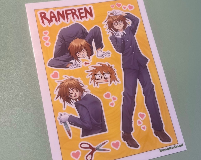 Ranfren Sticker Sheet - Randal Ivory | 5”x7” | Laminated Sticker - Etsy