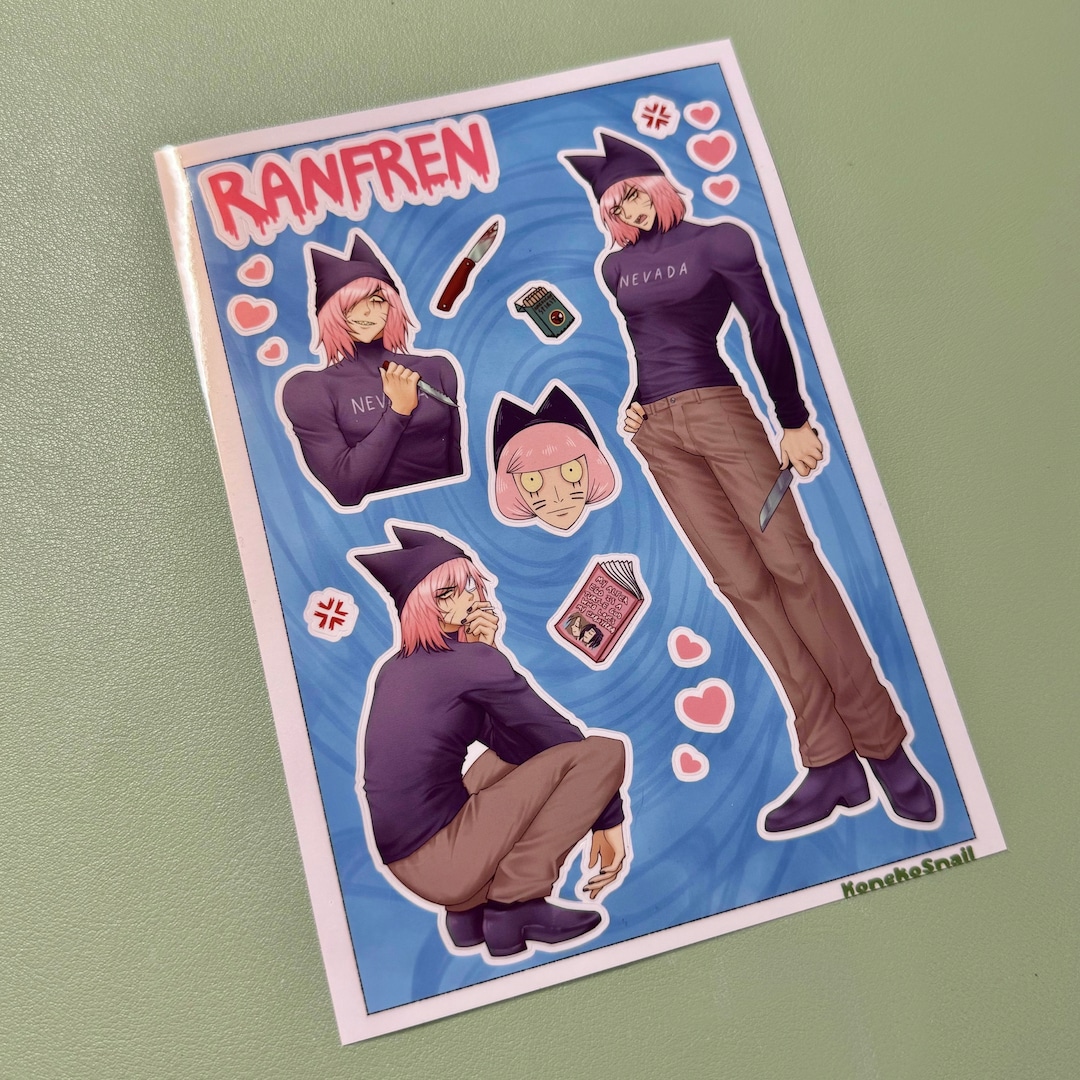 Ranfren Sticker Sheet - Nyen Catman | 5”x7” | Laminated Sticker - Etsy