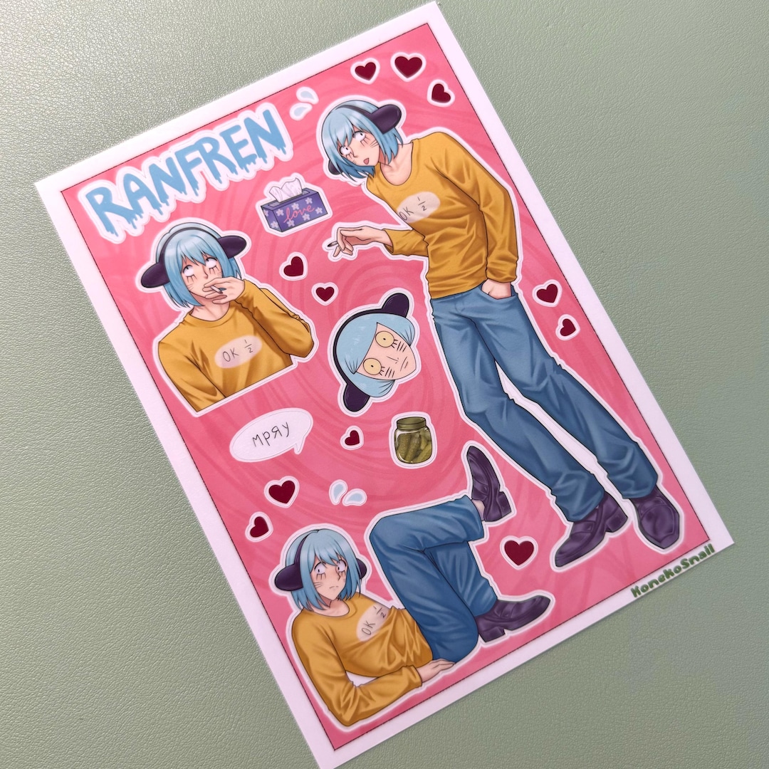Ranfren Sticker Sheet Nyon Catman 5x7 Laminated Sticker - Etsy