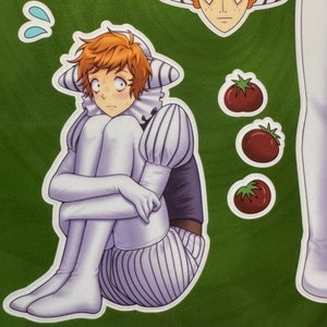 Ranfren Sticker Sheet Sebatian De Tomato Smith Chicken Legs 5x7 ...