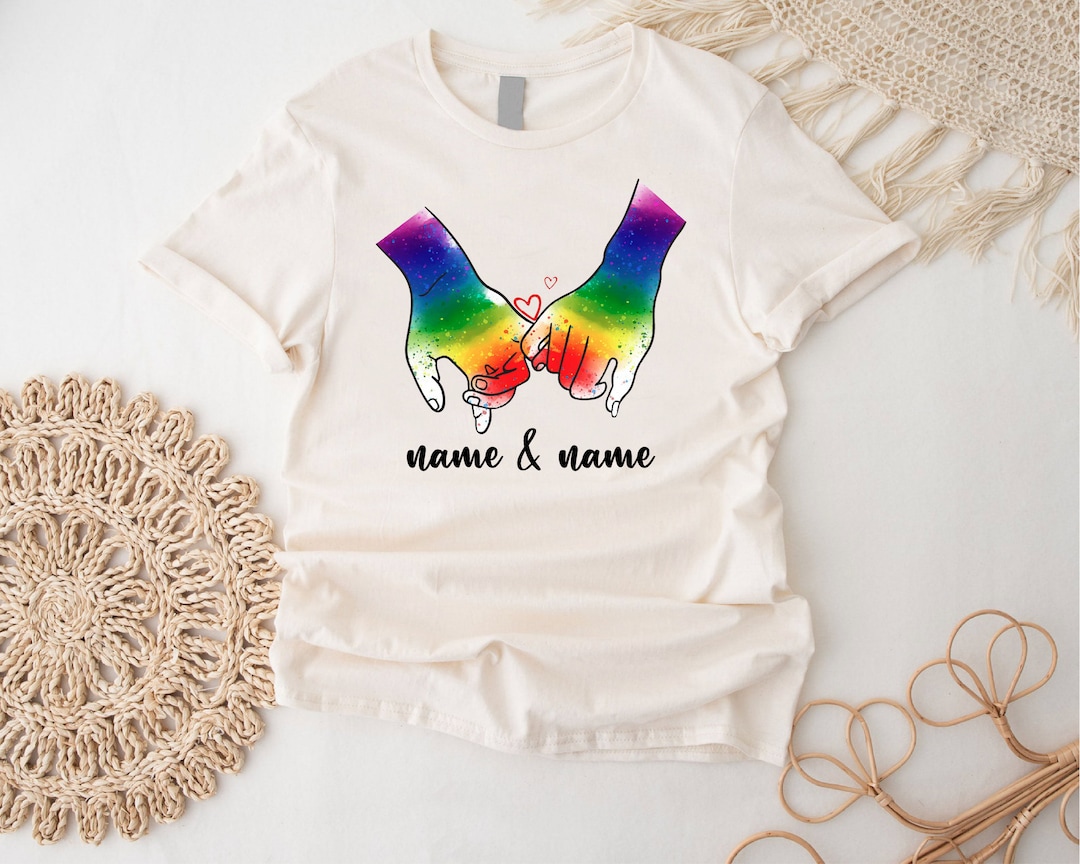Custom LGBT Matching T-shirt, Gay Couple Tshirt,lesbian Couple Shirt ...