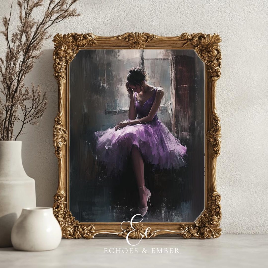 Emotional Printable Ballet Art Digital Download – Moody and Expressive ...