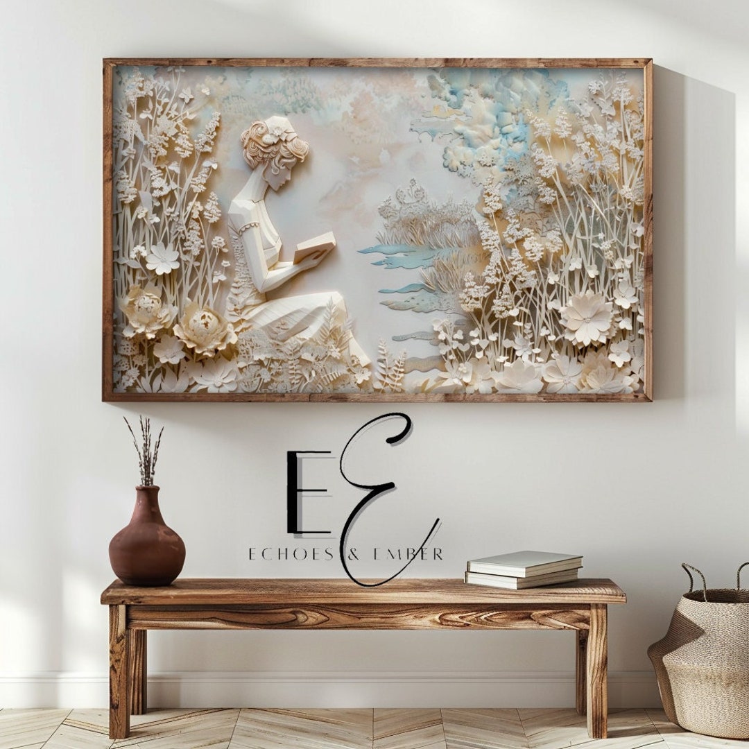 Textured Frame TV 3D Art | Bas Relief Art for Frametv | Paper Kirigami ...