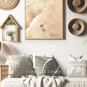 Seaside Escape Printable Art | Beach Cottage Decor | Romantic Coastal ...