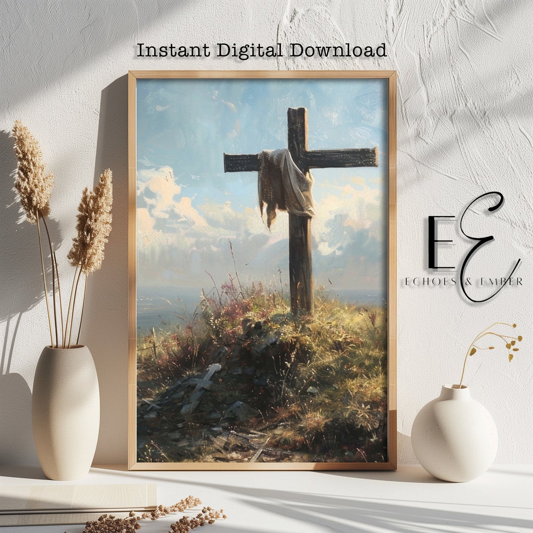 Easter Printable Christian Wall Art Jesus Resurrection Artwork Instant ...