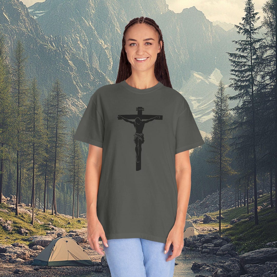 Jesus Cross Shirt John 3:16 Religious Unisex Garment B-dyed T-shirt ...