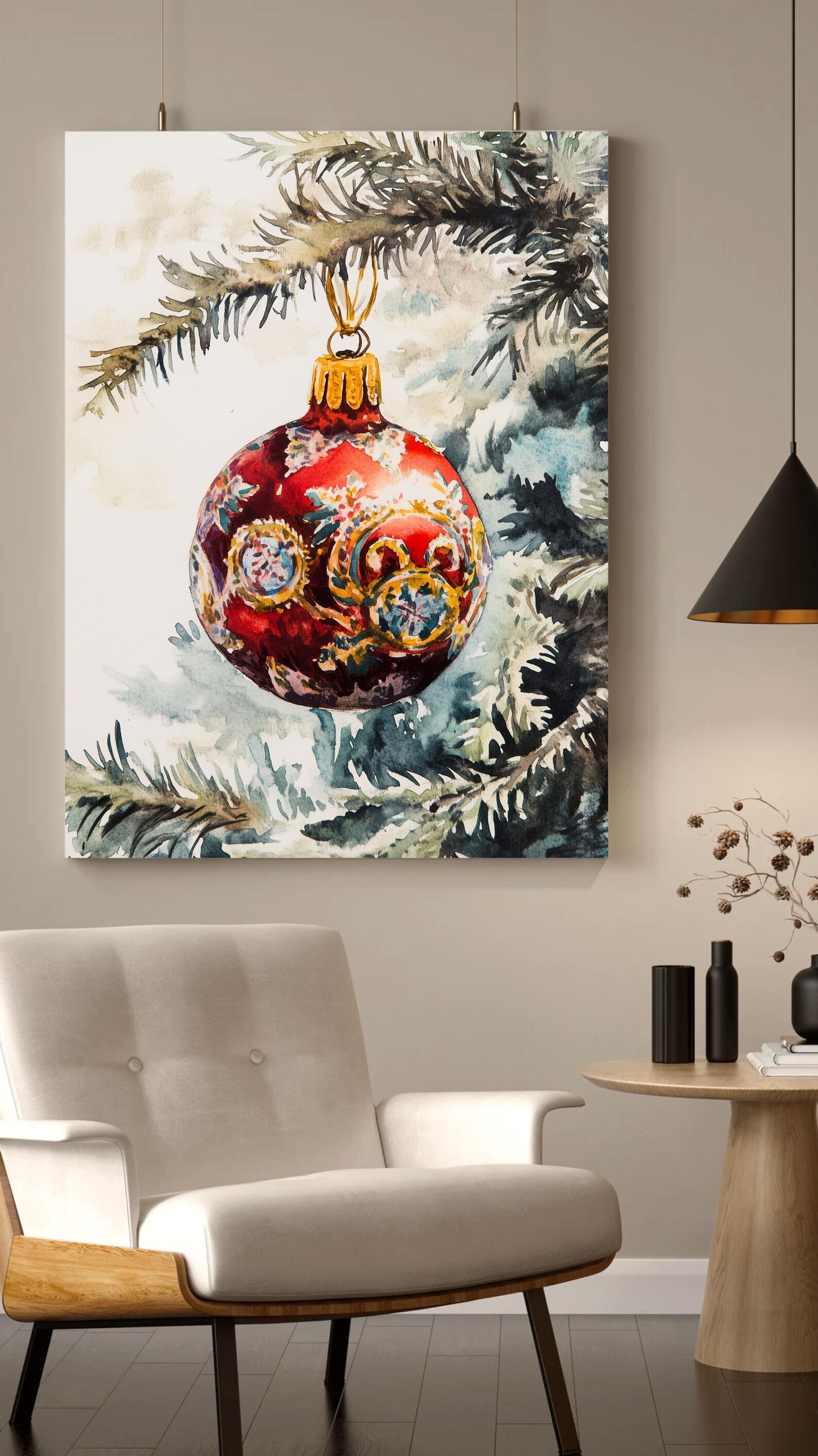 Christmas Decoration Art Ball Printable Design | 707a - Etsy