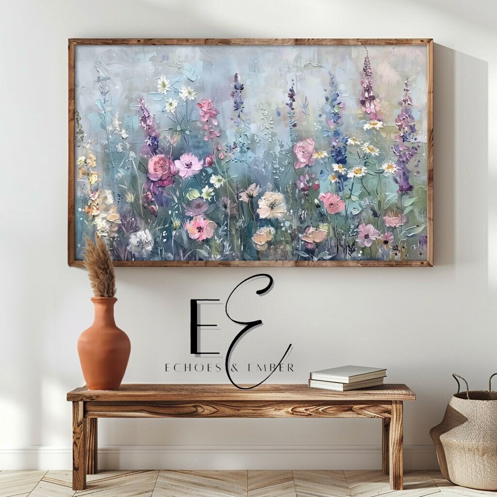 Frame TV Spring Wildflower Art for Samsung TV Vintage Flower Art for ...