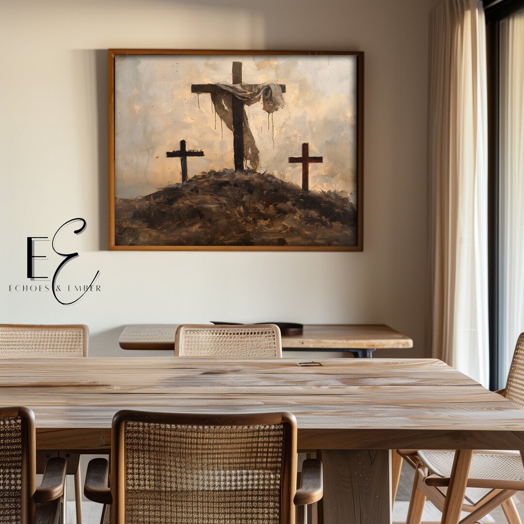 Jesus Resurrection Printable Wall Art | Easter Cross Decor | Church ...