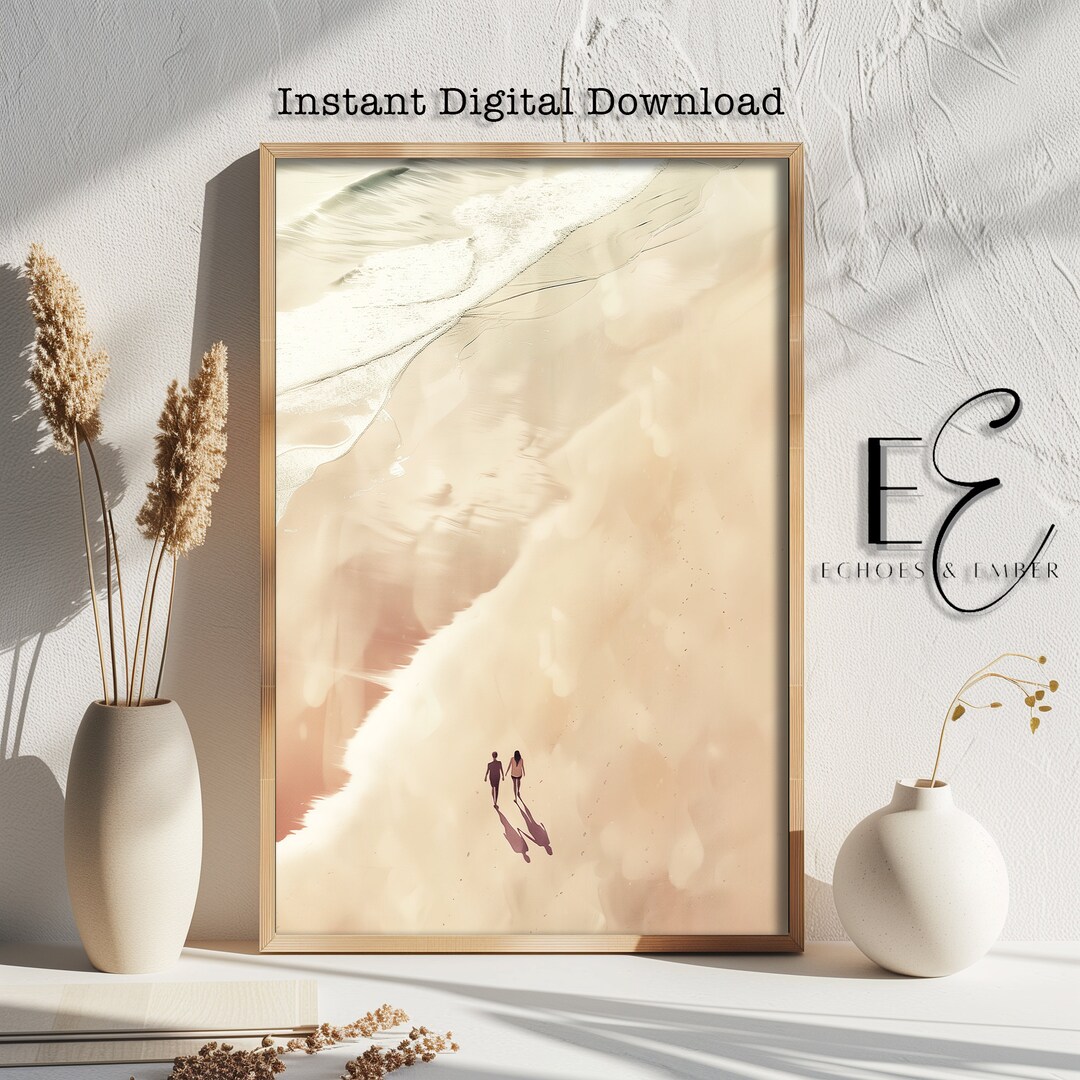 Seaside Escape Printable Art | Beach Cottage Decor | Romantic Coastal ...